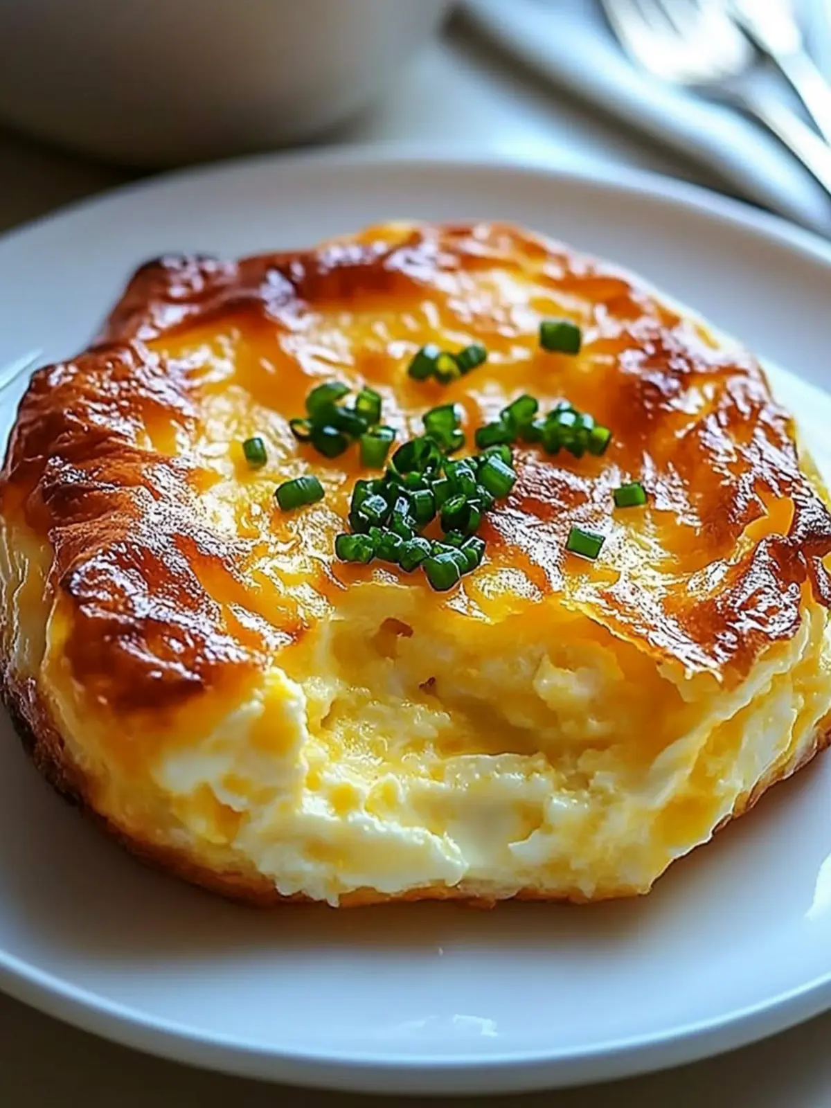Irresistible Fluffy Cottage Cheese & Egg Bake with Crispy Edges