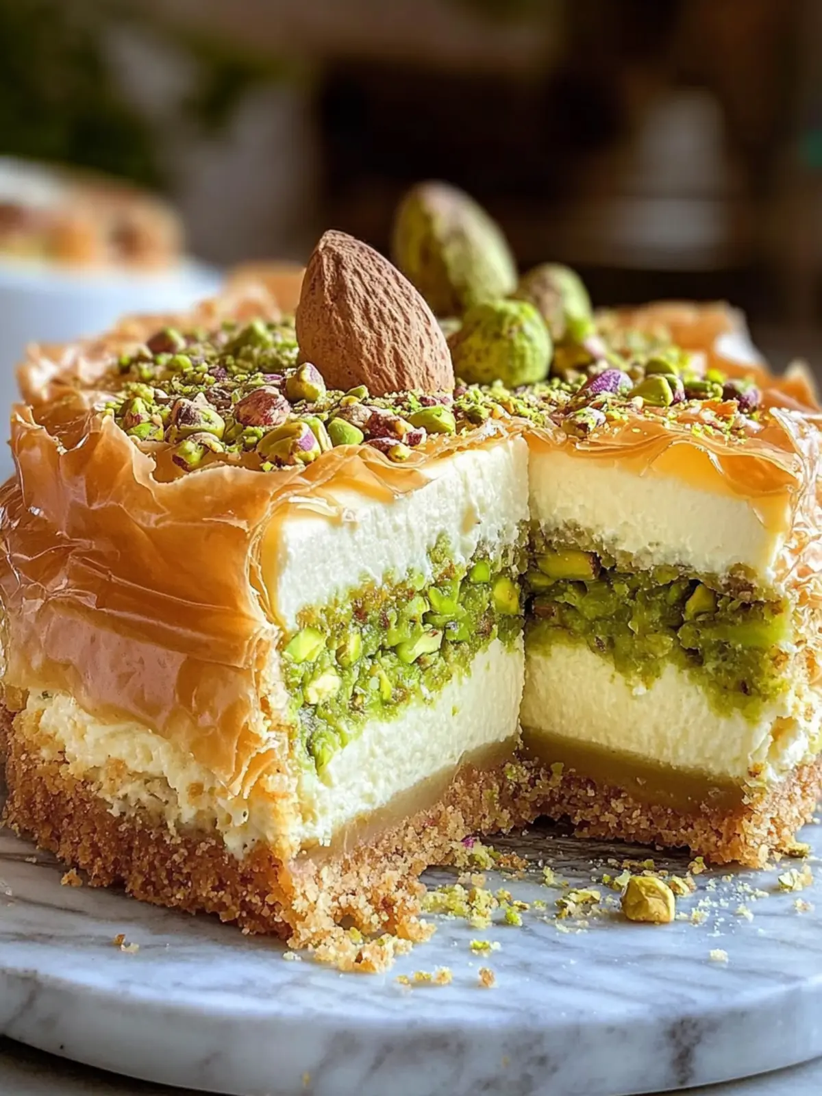 Ultimate Baklava Pistachio Cheesecake: Deliciously Indulgent
