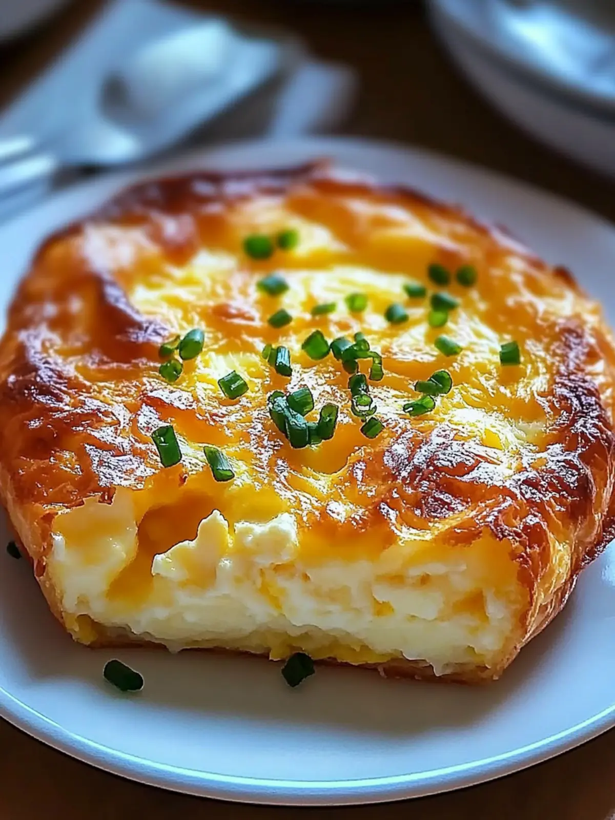 Irresistible Fluffy Cottage Cheese & Egg Bake with Crispy Edges
