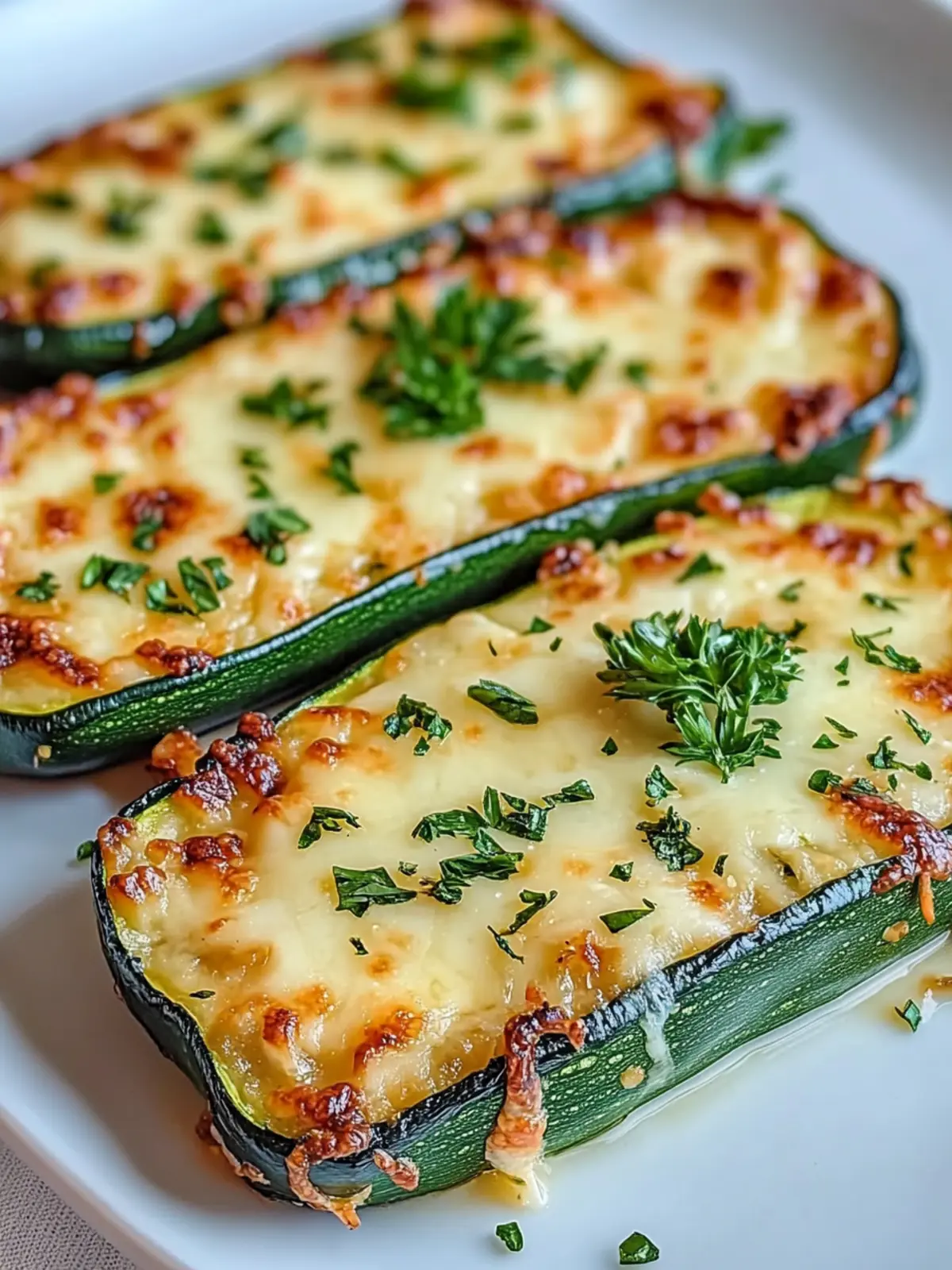 Gourmet Garlic Zucchini Steaks with Cheese - An Irresistible Delight