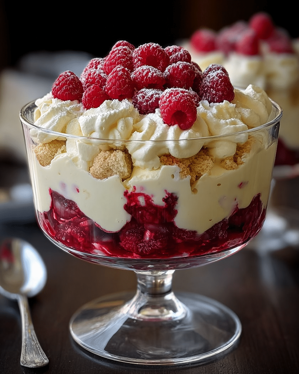 WHITE CHOCOLATE RASPBERRY TRIFLE