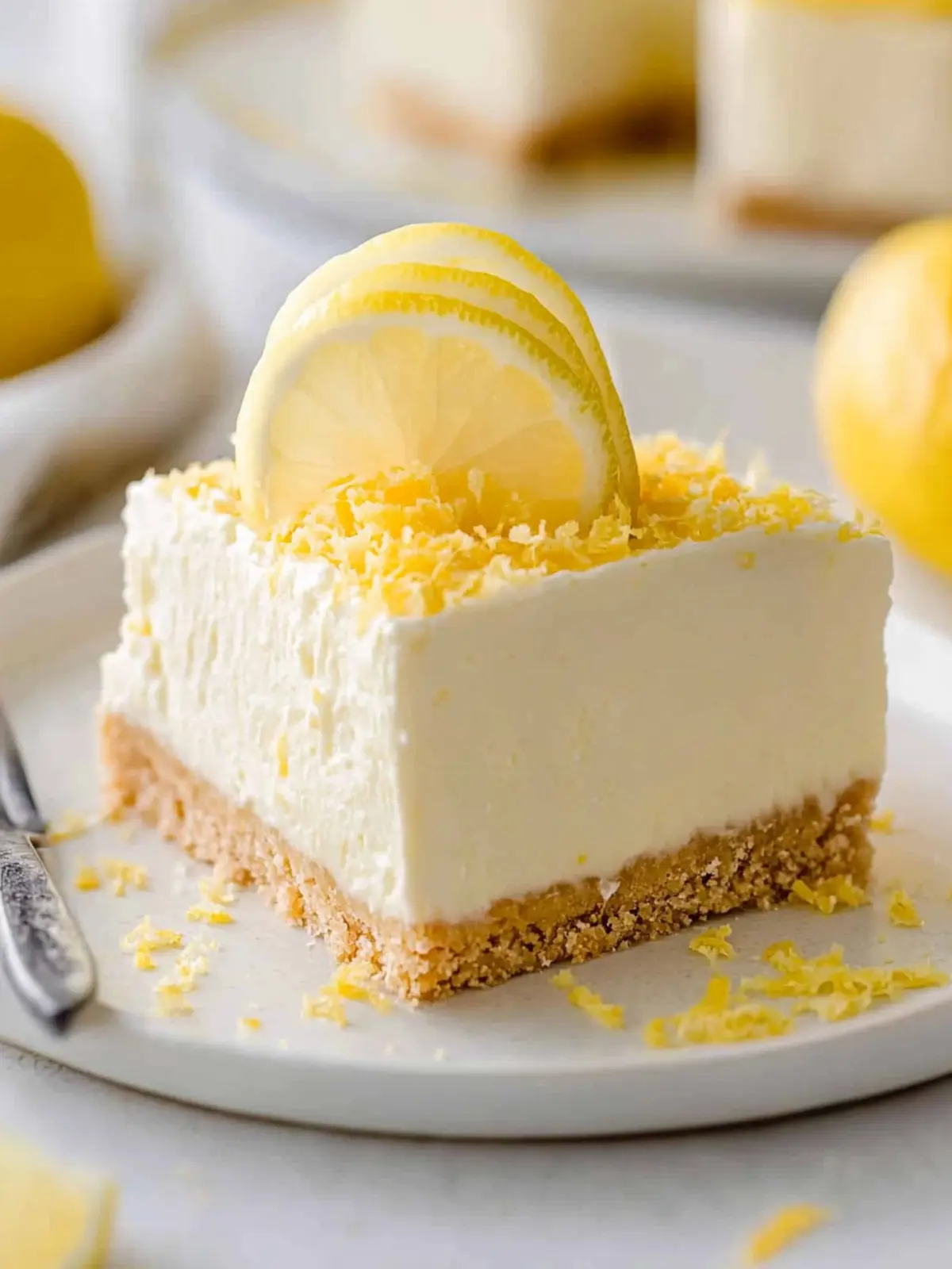 Irresistible No Bake Lemon Cheesecake Bars for Summer Bliss