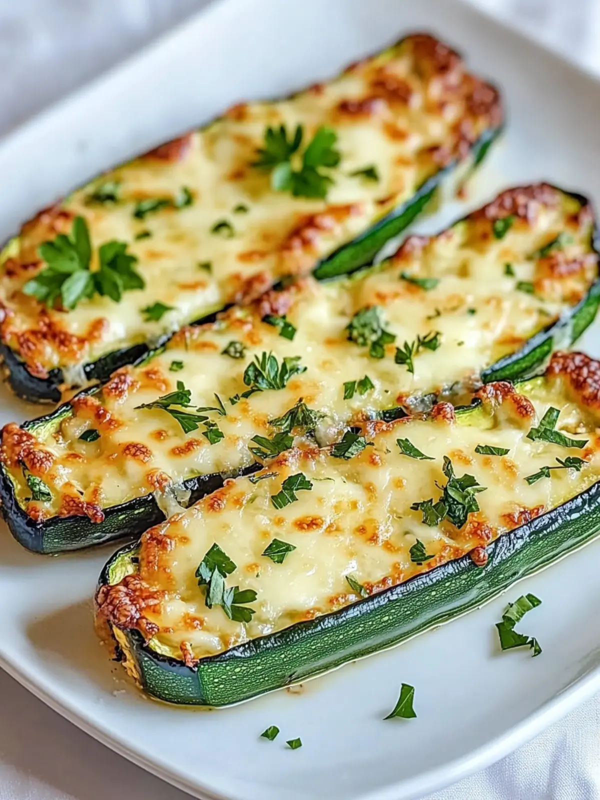 Gourmet Garlic Zucchini Steaks with Cheese - An Irresistible Delight