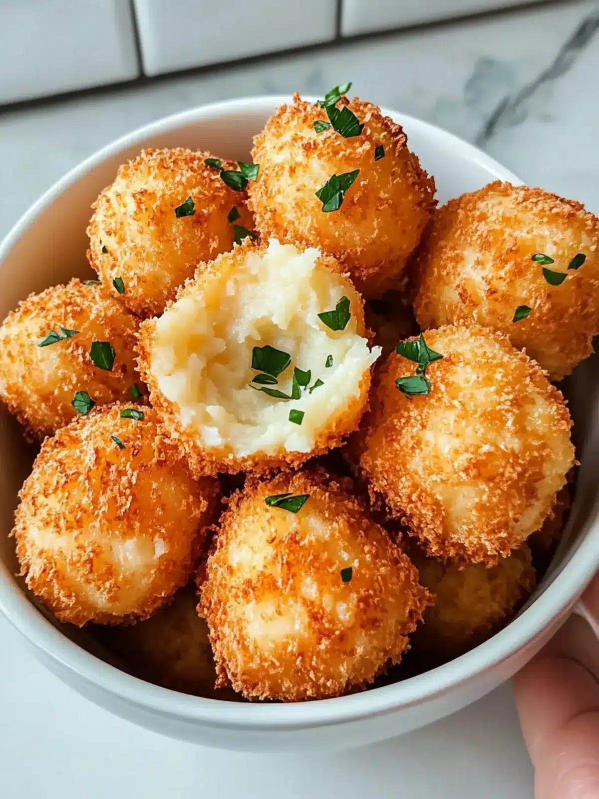 Easy Air Fryer Cheesy Mashed Potato Balls – Delicious Snack