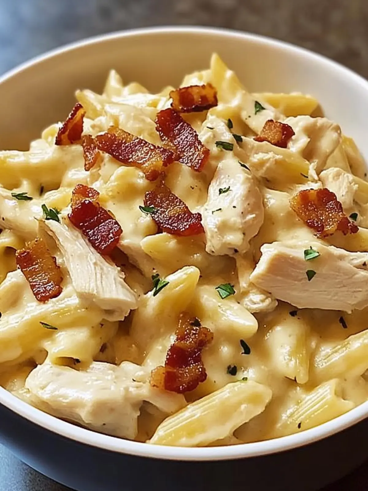 Creamy Chicken & Turkey Bacon Pasta Bake for Ultimate Comfort