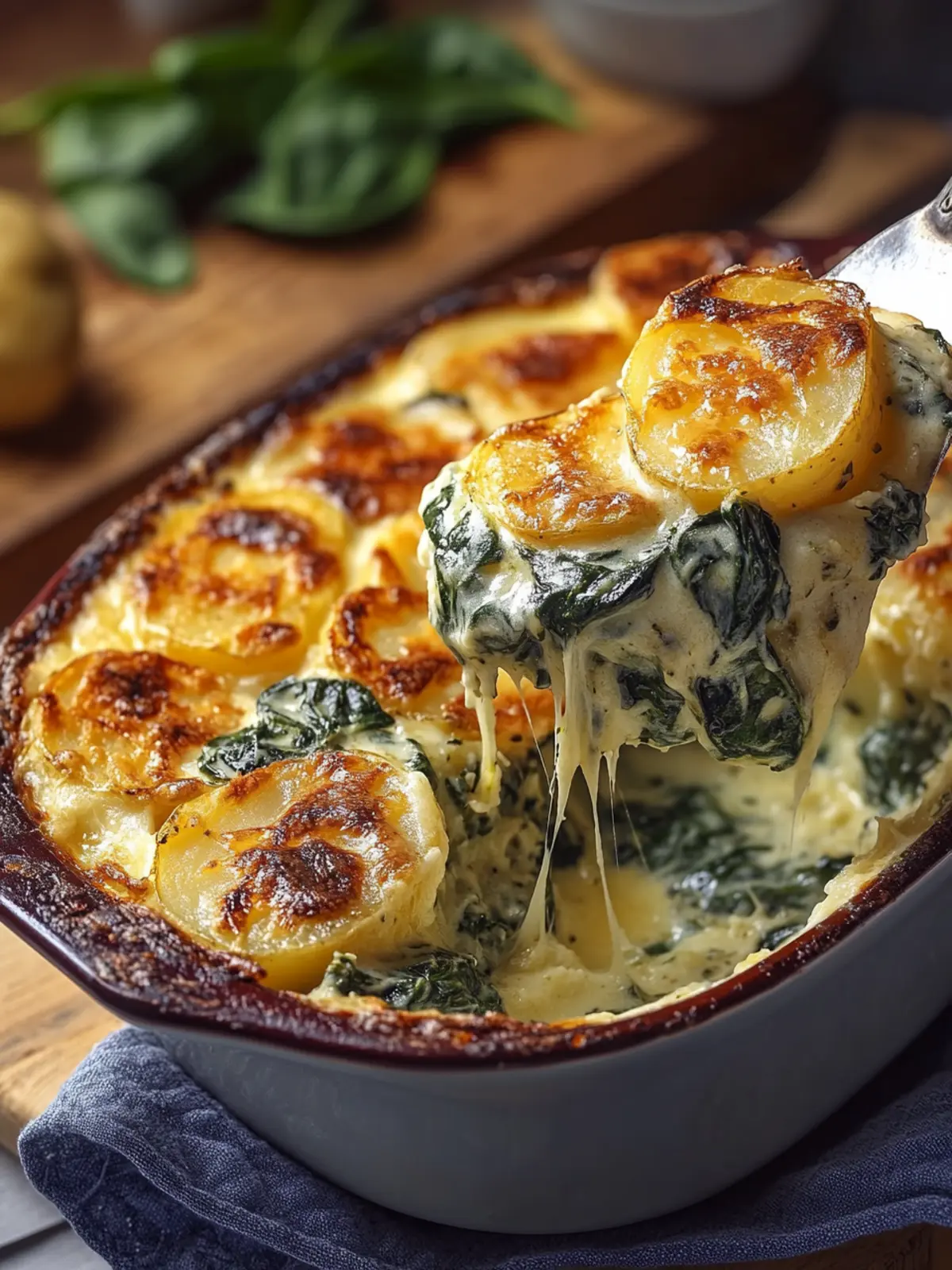 Irresistible Creamy Potato and Spinach Bake for Comfort