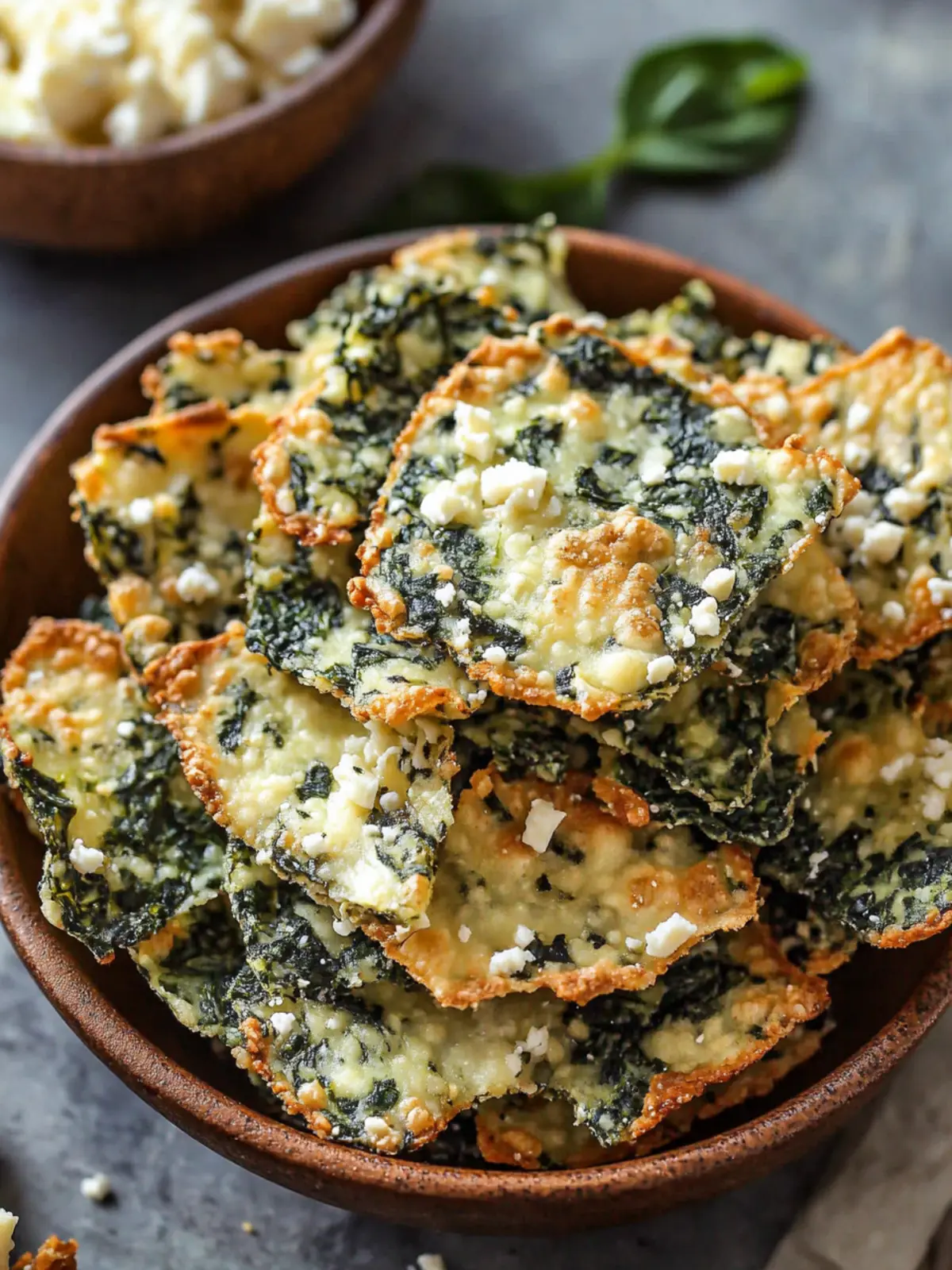 Irresistible Mediterranean Spinach Feta Crisps for Snacking