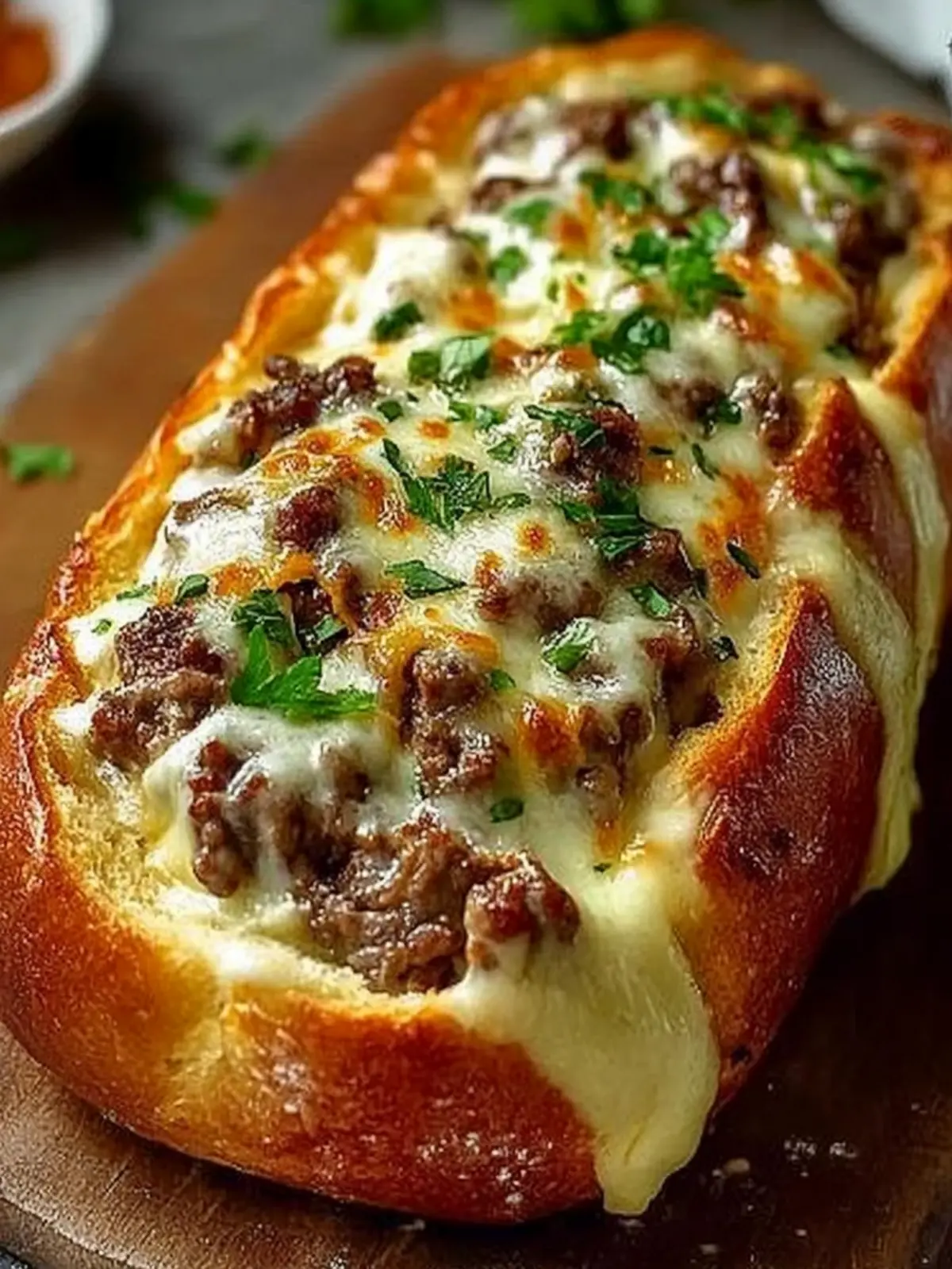 Irresistible Philly Cheesesteak-Stuffed Garlic Bread Loaf Recipe