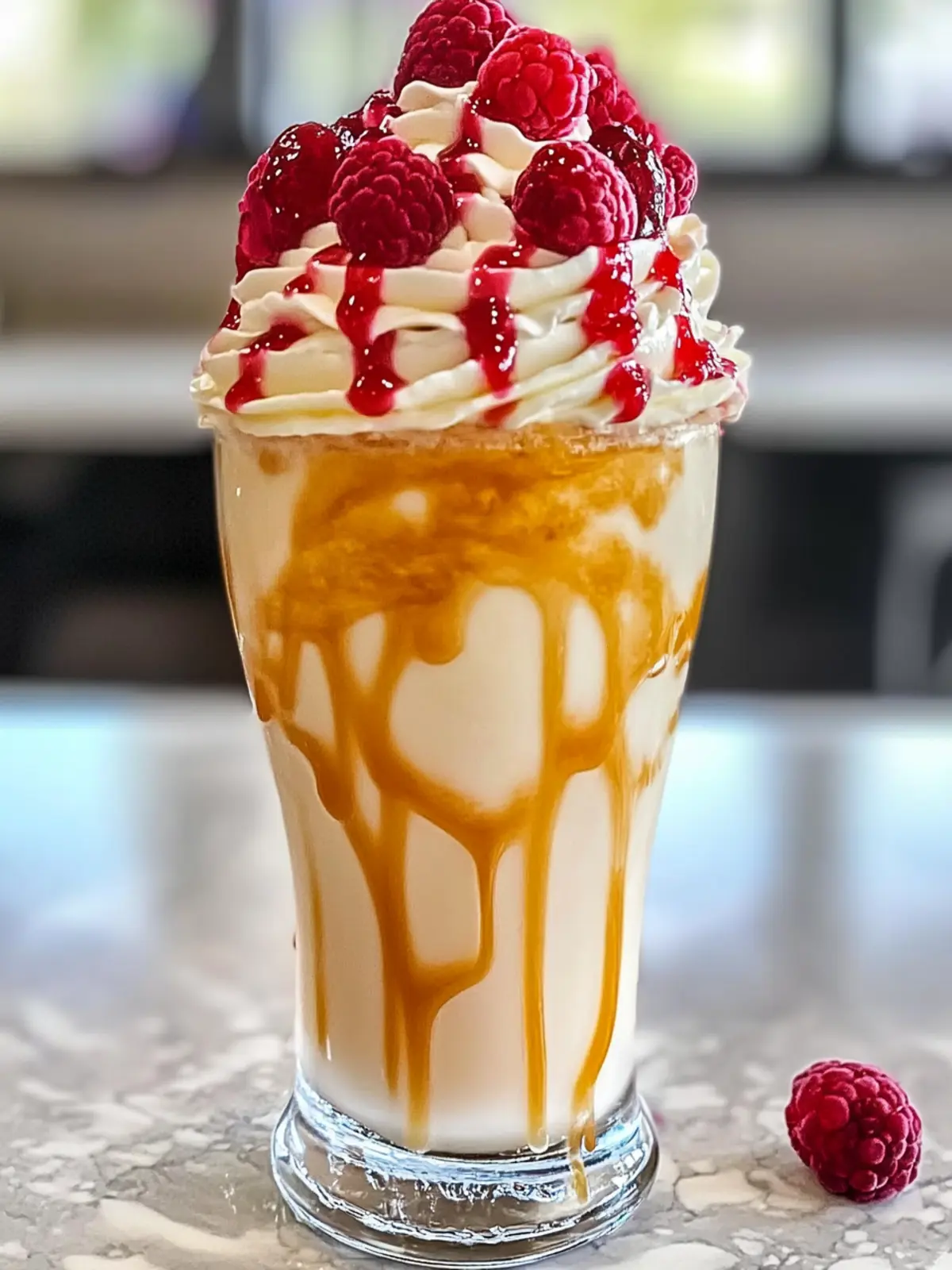 Golden Raspberry Cheesecake Milkshake: Irresistibly Creamy Delight