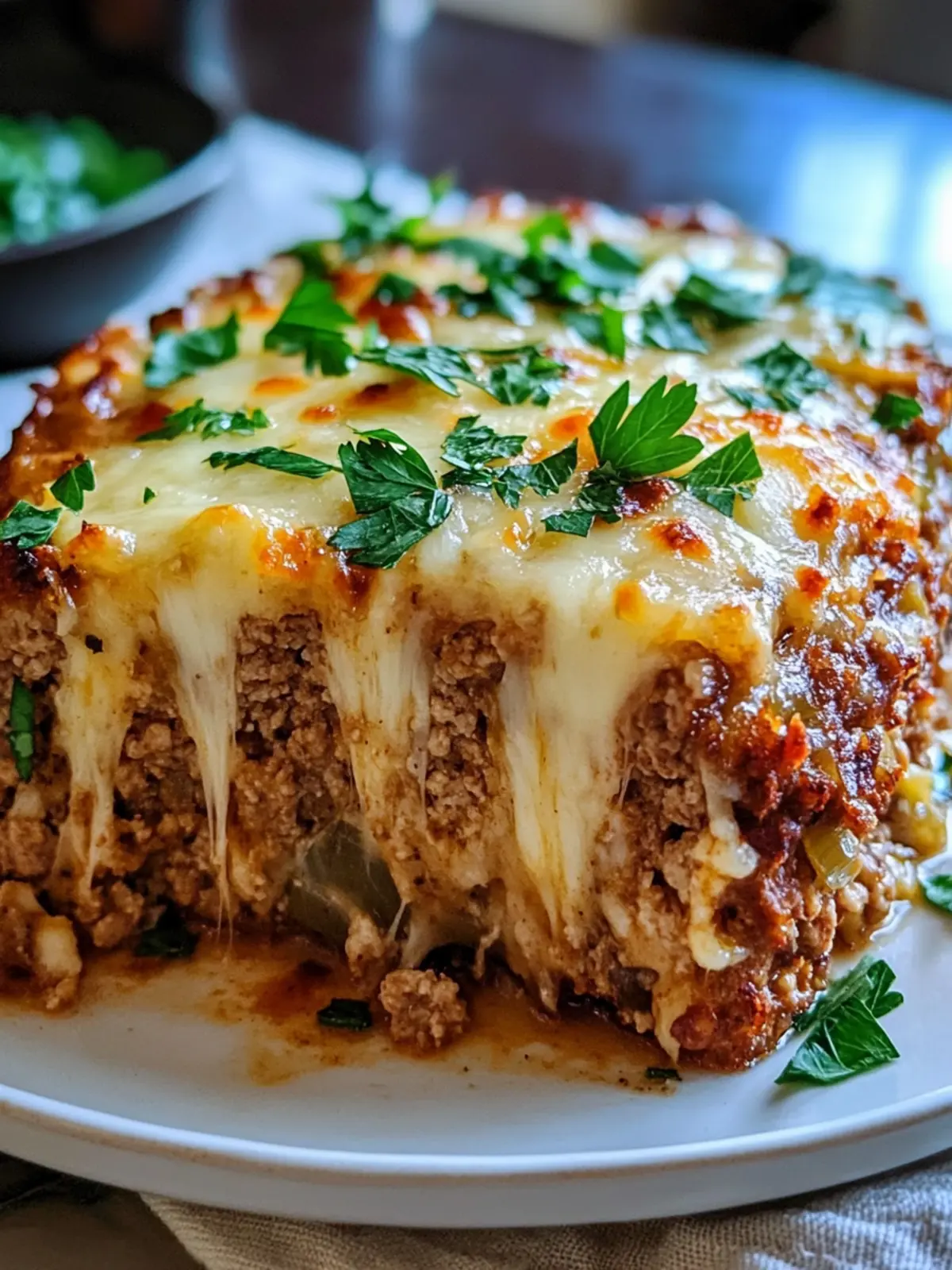 Irresistible Crockpot French Onion Meatloaf with Melted Swiss Cheese