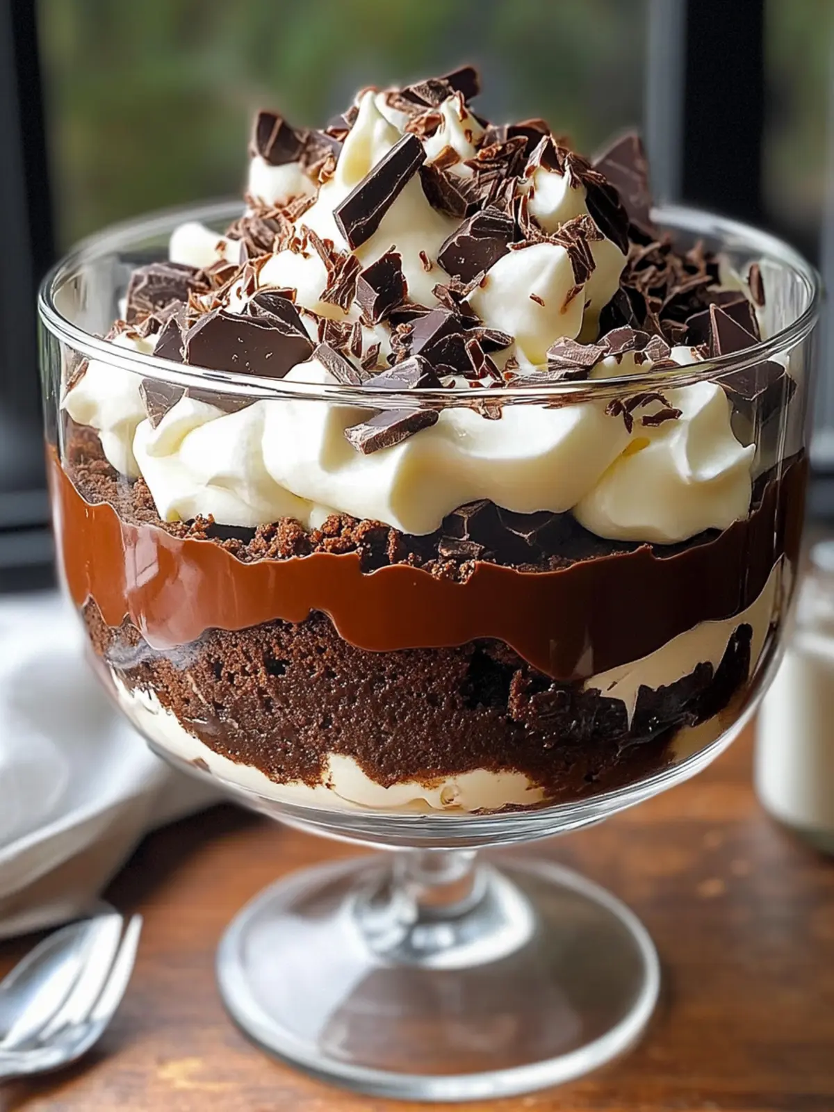 Irresistible Triple Chocolate Brownie Trifle with Ganache Magic