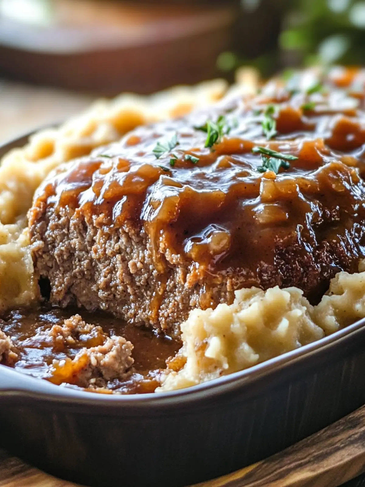 Irresistible Amish Country Meatloaf Bake with Creamy Brown Gravy