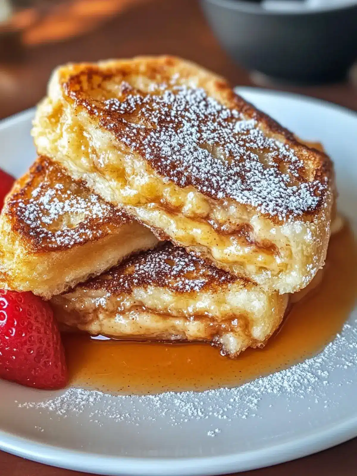 Irresistible Churro Stuffed French Toast with Cinnamon Sugar