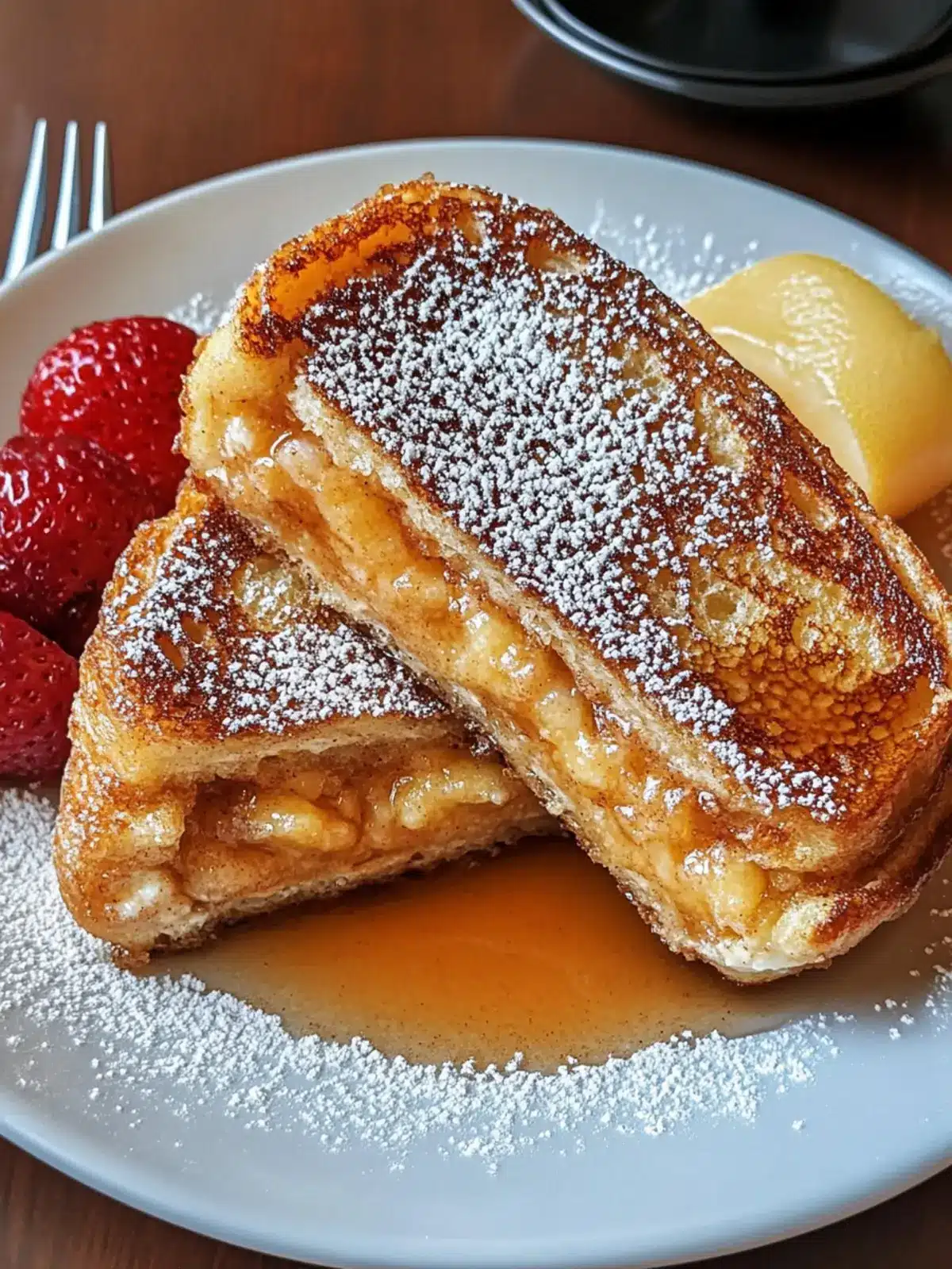 Irresistible Churro Stuffed French Toast with Cinnamon Sugar