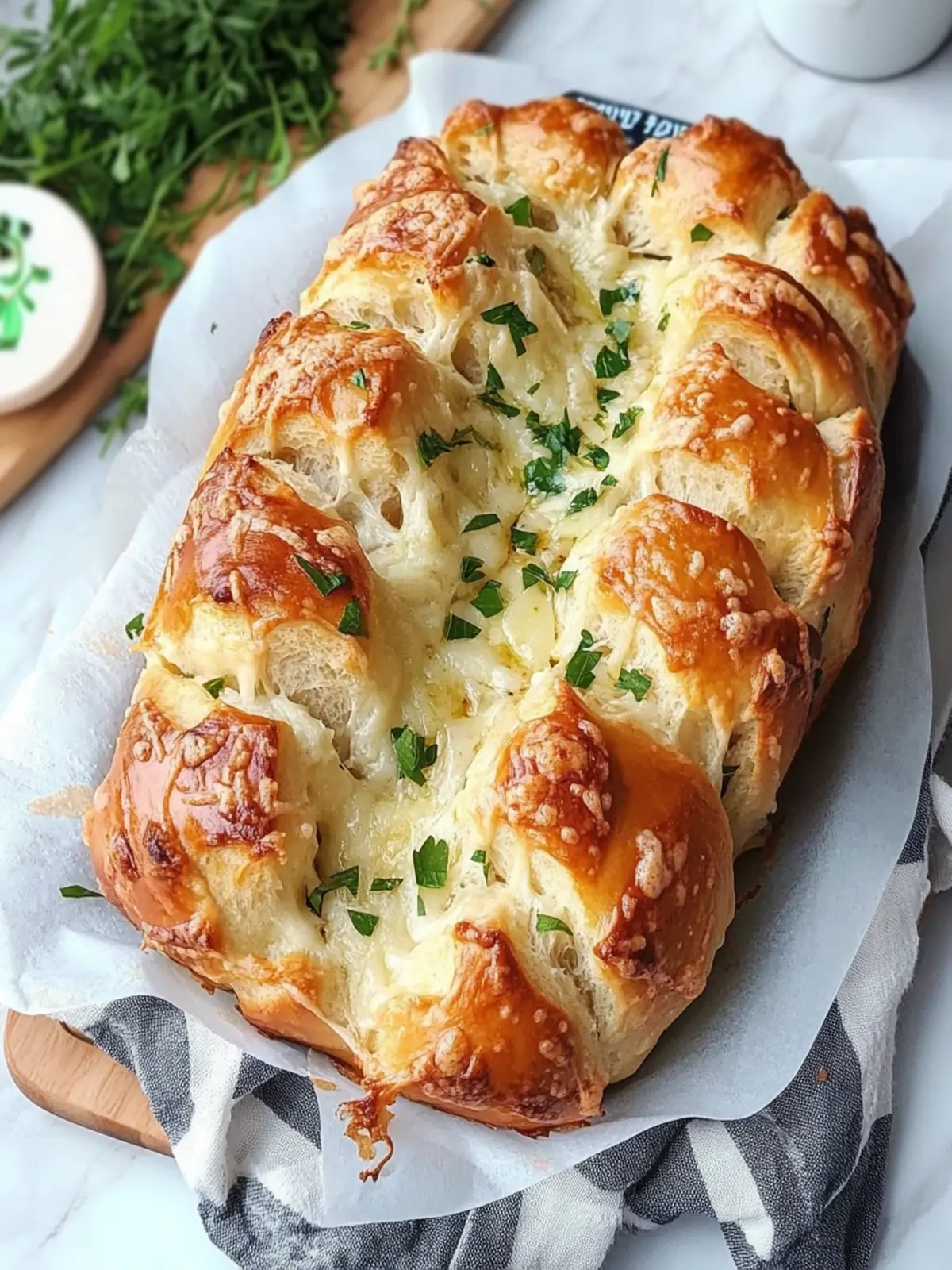 Ultimate Cheesy Garlic Pull Apart Bread That's Irresistible