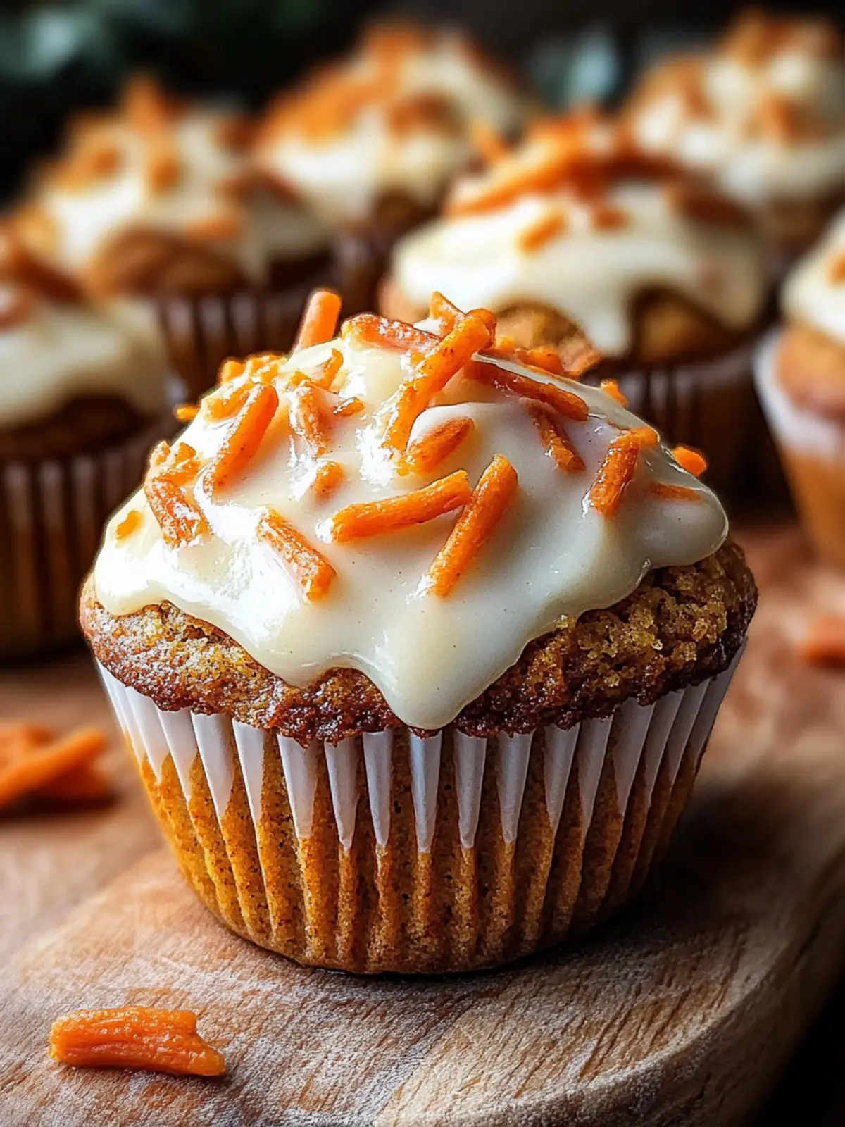 Irresistible Carrot Cake Muffins with Cream Cheese Glaze
