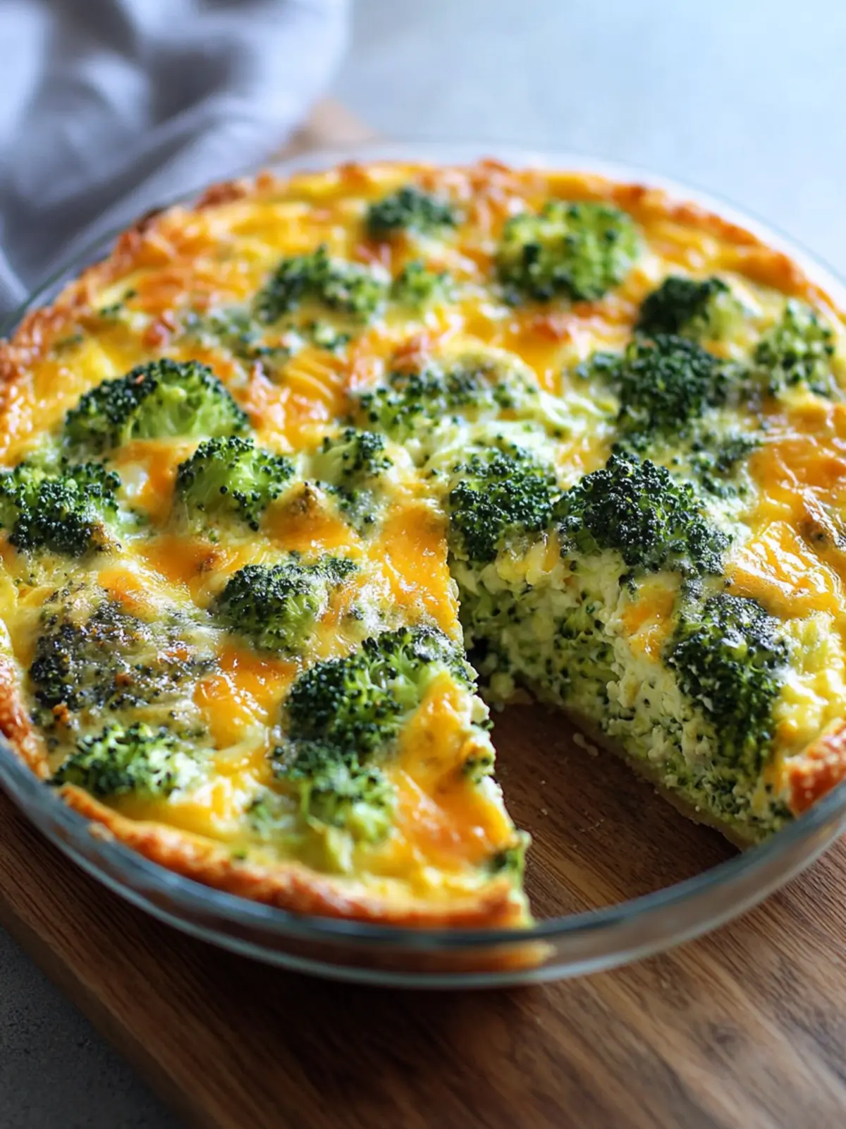 Broccoli & Cheddar Crustless Quiche: Irresistible, Easy Delight