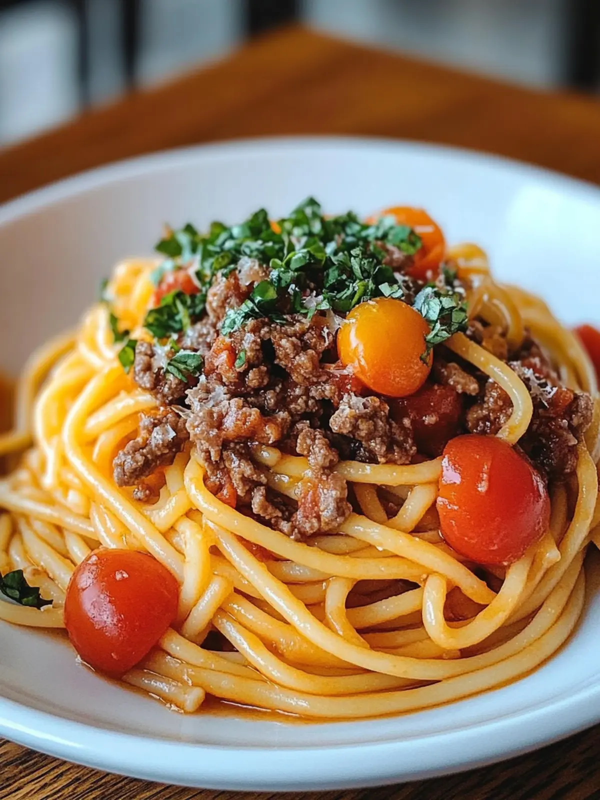Ultimate Spaghetti with Cheesy Beef and Tomato Topping Delicious