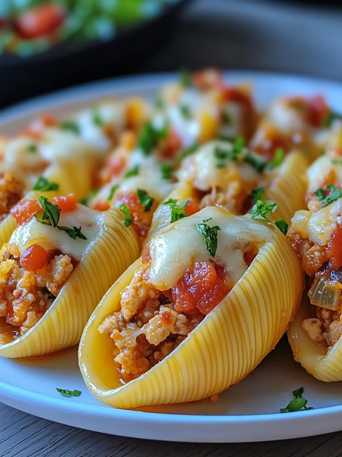Irresistible Taco Stuffed Shells with Creamy Cheese Dressing