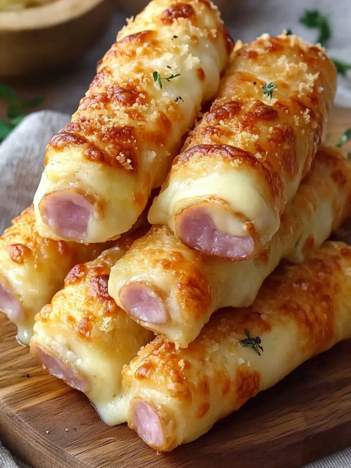Ultimate Cheesy Ham and Cheese Sticks Recipe – Deliciously Crunchy