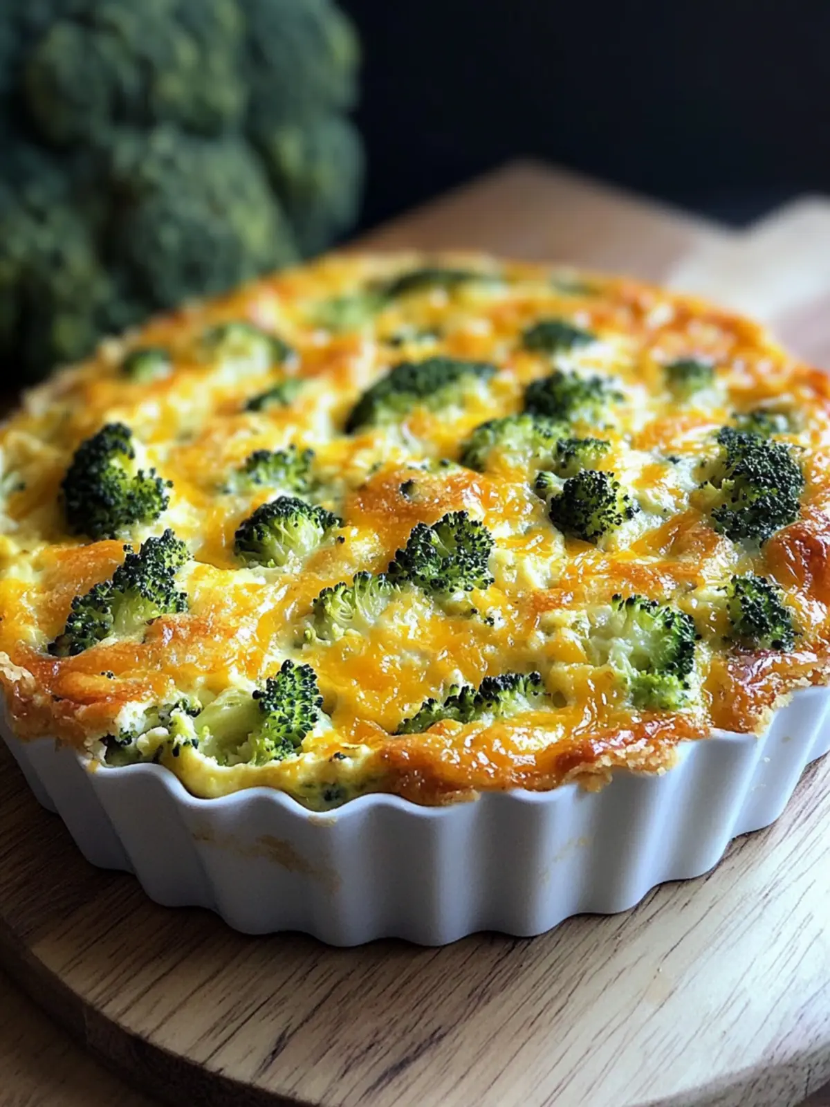 Broccoli & Cheddar Crustless Quiche: Irresistible, Easy Delight