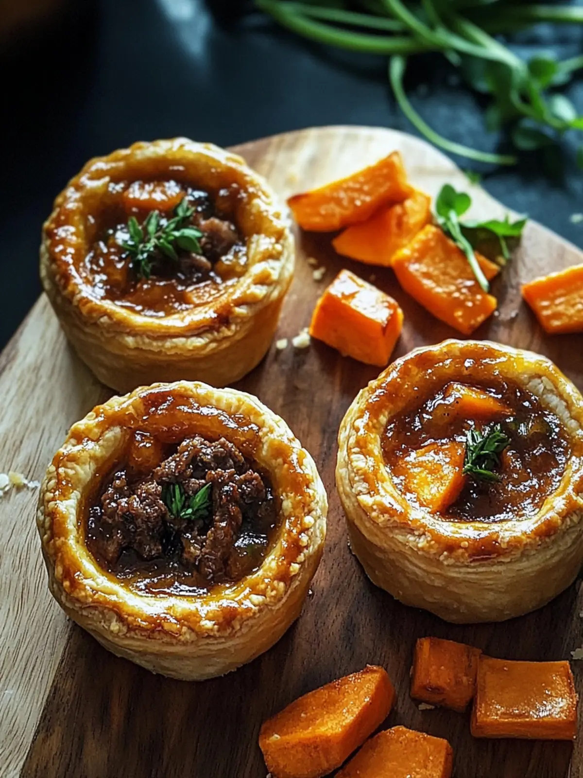 Irresistible Savory Irish Beef & Sweet Potato Mini Pies