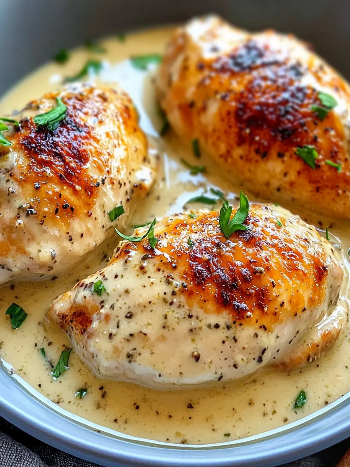 Irresistible Slow Cooker Garlic Parmesan Chicken & Creamy Gravy