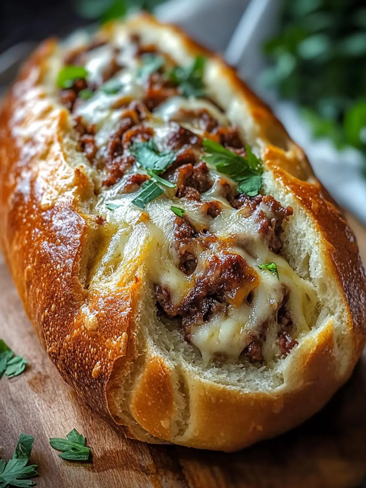 Ultimate Cheesesteak-Stuffed Garlic Bread Loaf: Deliciously Easy