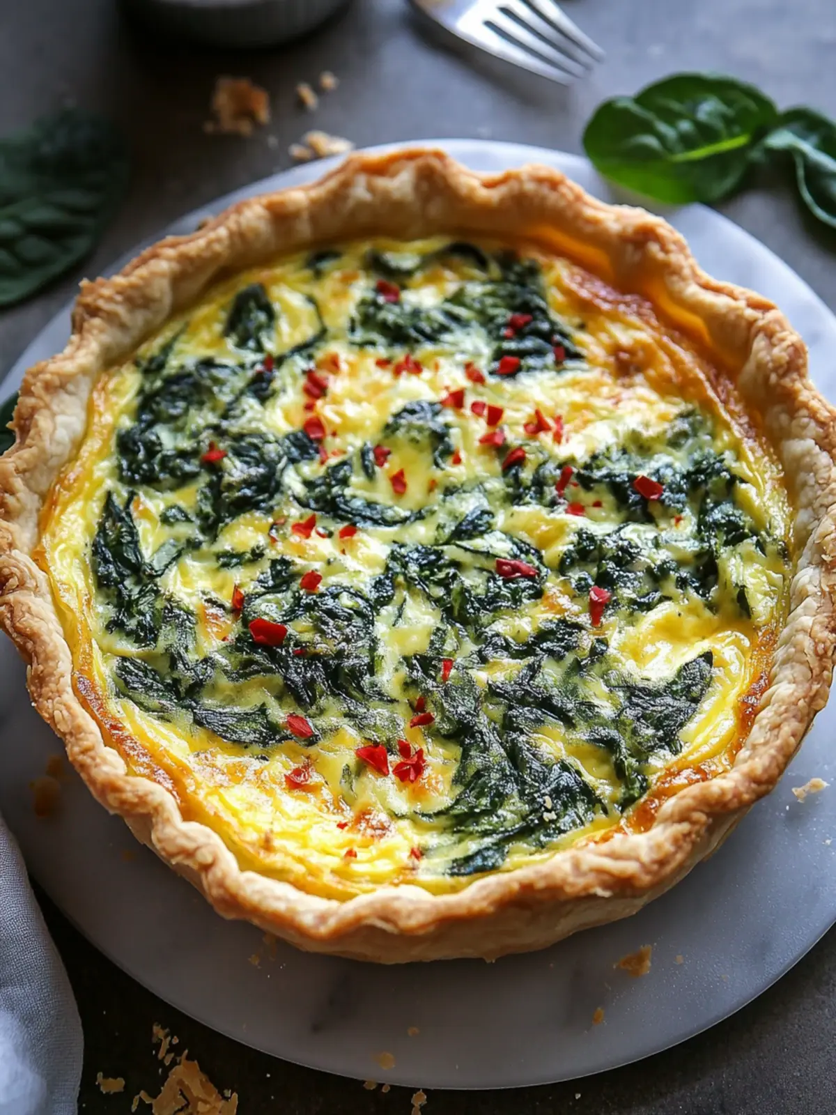 Irresistible Cheesy Spinach Quiche Delight for Every Occasion