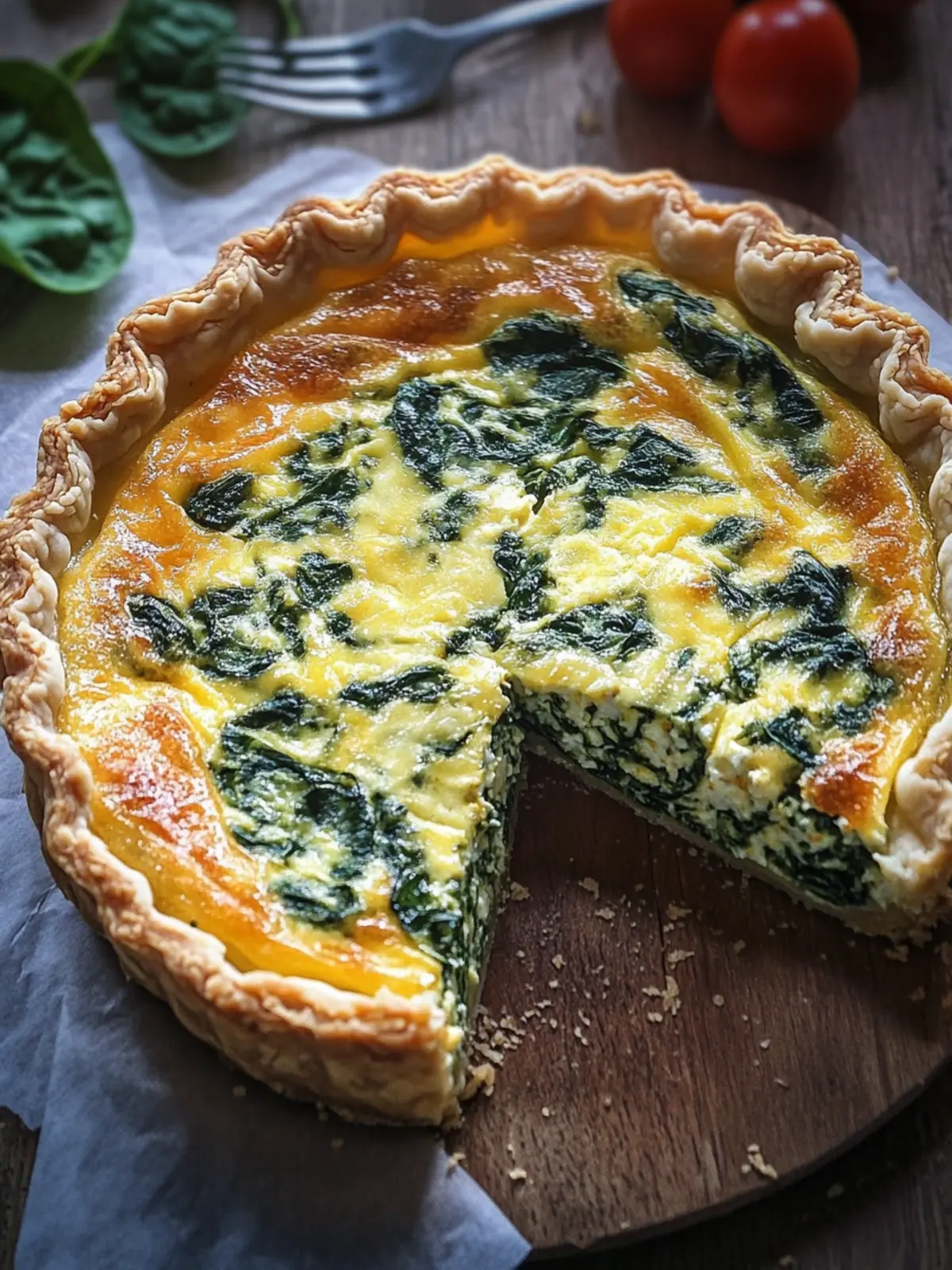 Irresistible Cheesy Spinach Quiche Delight for Every Occasion