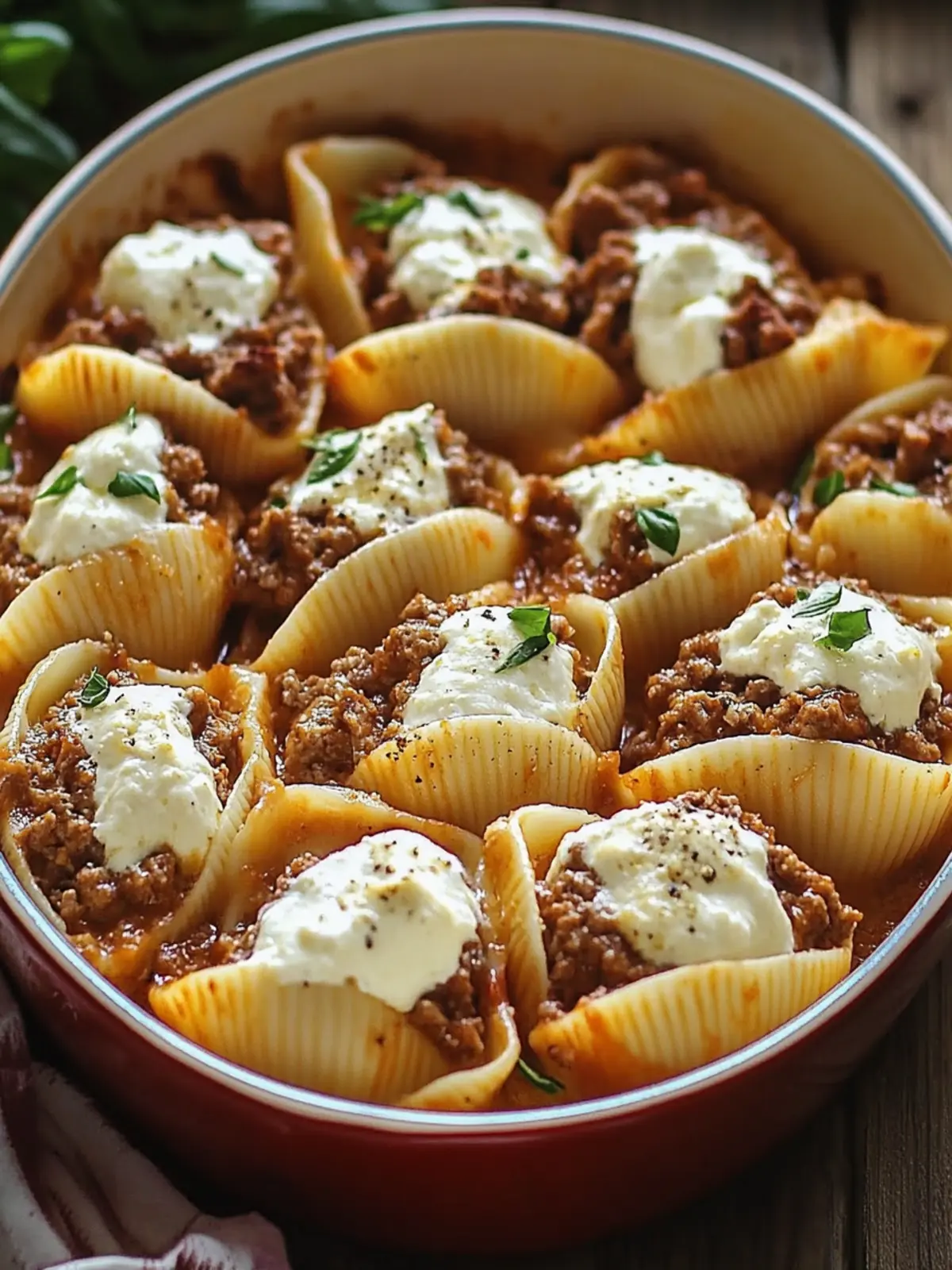 Irresistible Beef Stuffed Shells with Creamy Ricotta Delight