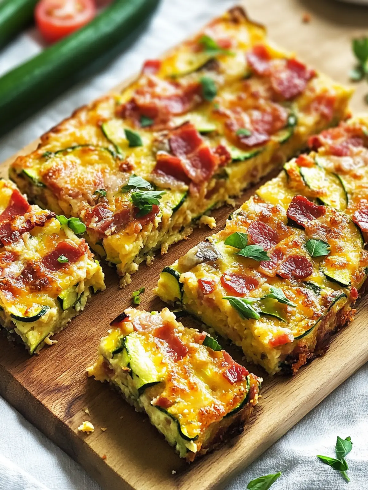 Ultimate Cheesy Zucchini and Bacon Slice That Everyone Will Love