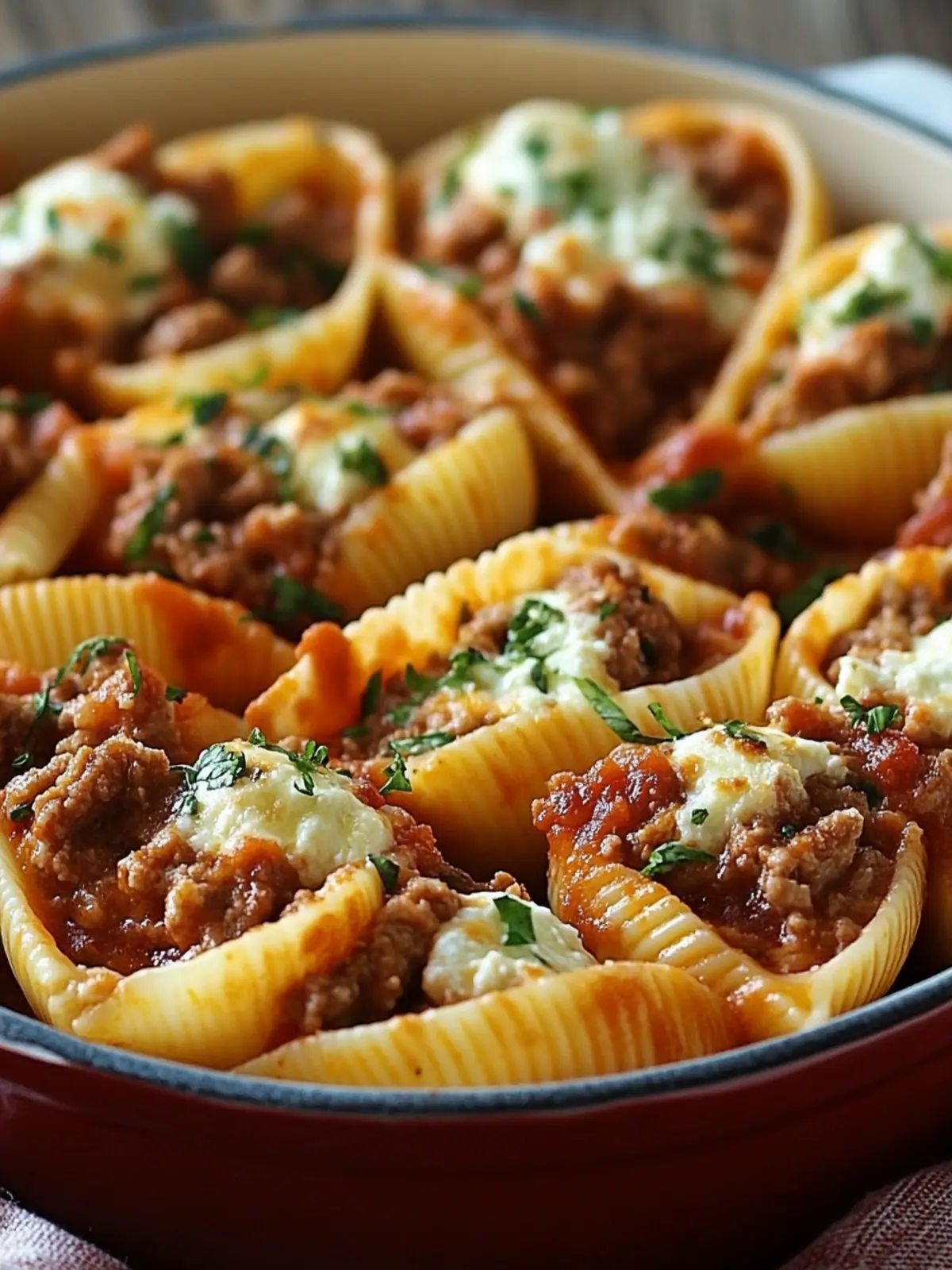 Irresistible Beef Stuffed Shells with Creamy Ricotta Delight