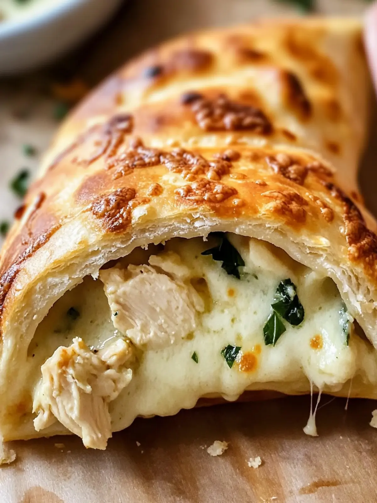 Irresistible Chicken Alfredo Calzone for Cozy Nights at Home