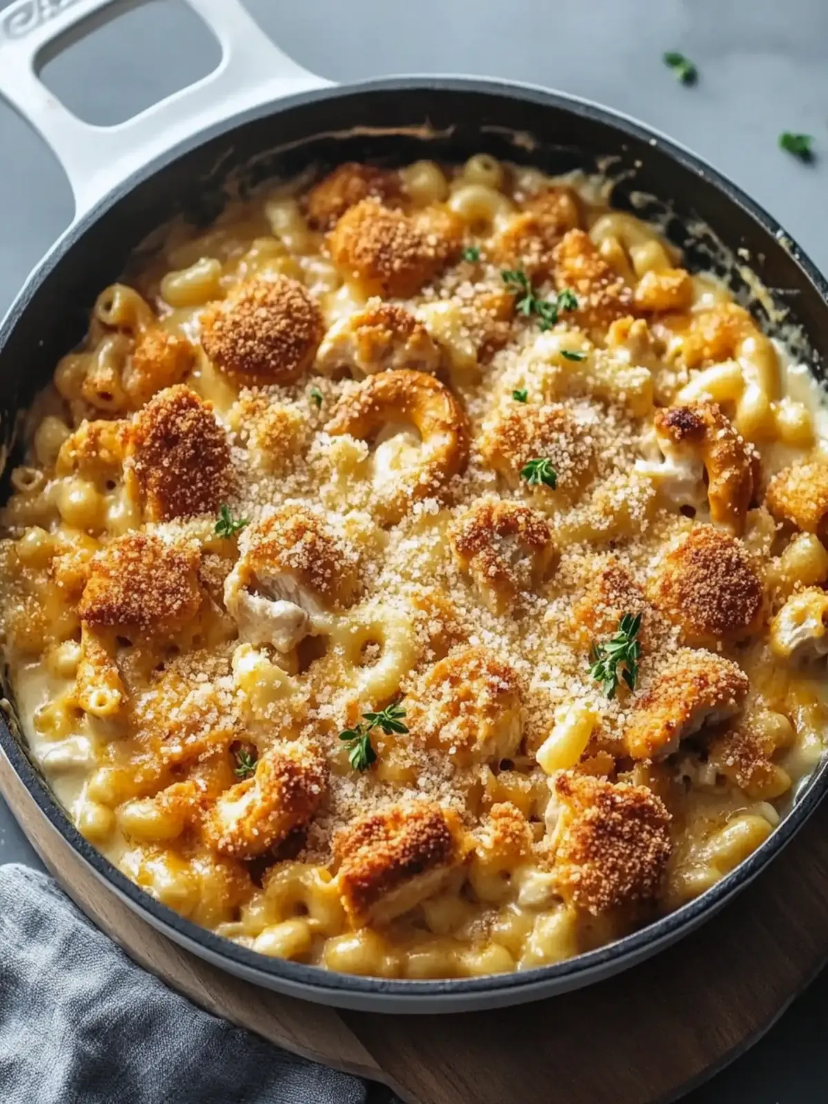 Hot Honey Pretzel Chicken Loaded Mac & Cheese Skillet – The Ultimate ...