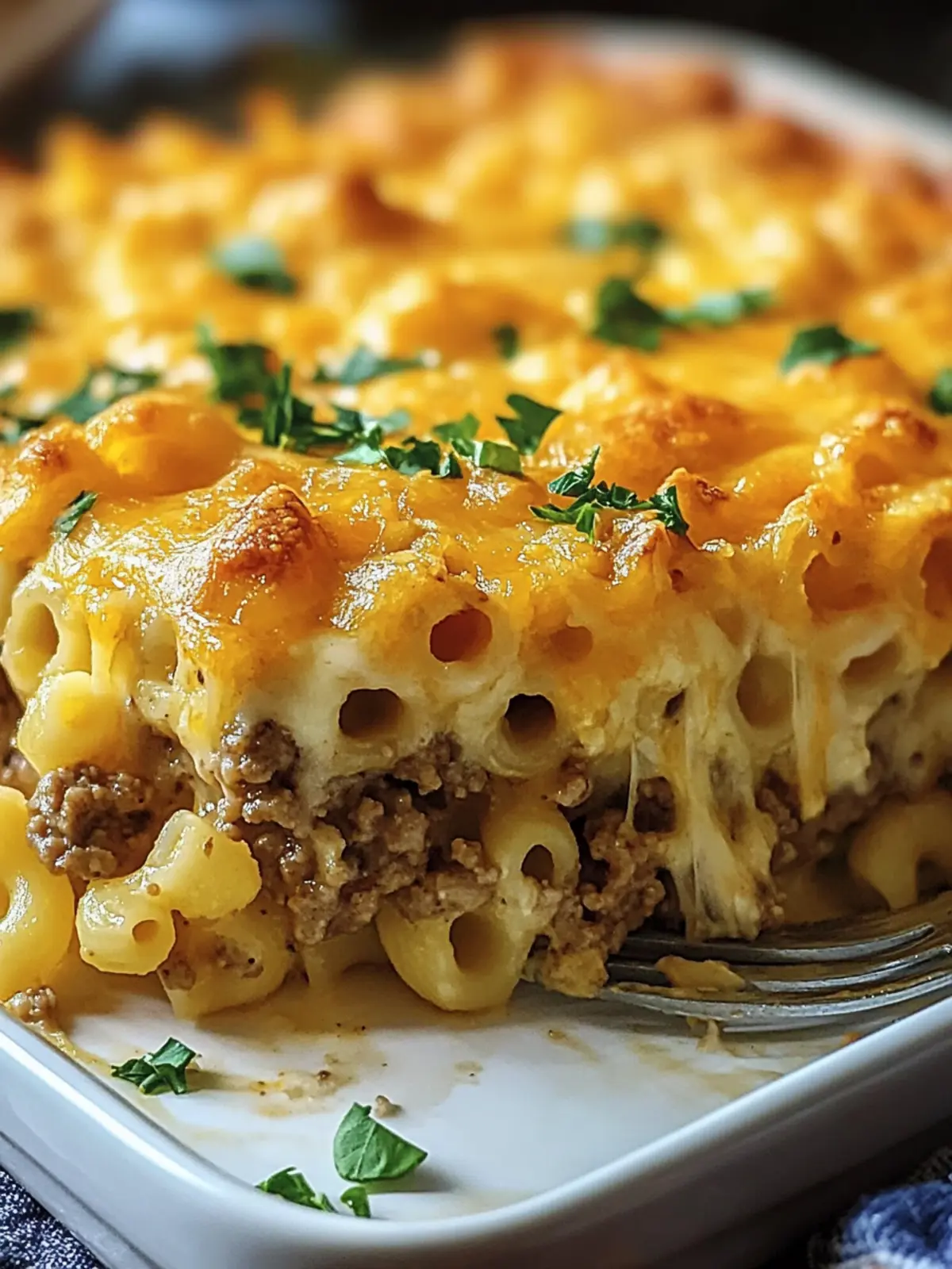 Ultimate Cheesy Macaroni Hamburger Bake: A Comforting Delight