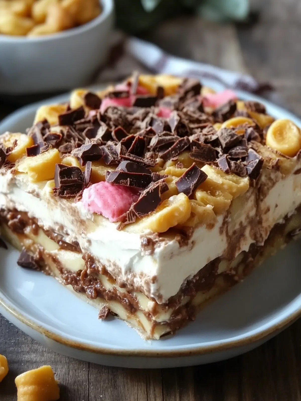 Irresistible No-Bake Chocolate Peanut Butter Lasagna Delight